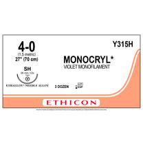 MONOCRYL 4-0 Suture, Violet, Y315H, 36/Box – AliMed
