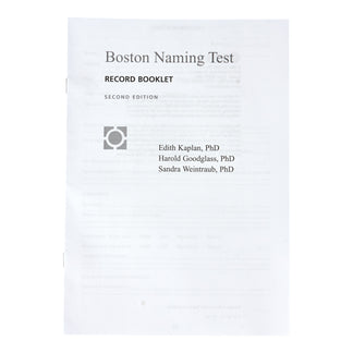 Boston Naming Test, 2nd Ed. (BNT-2) – AliMed
